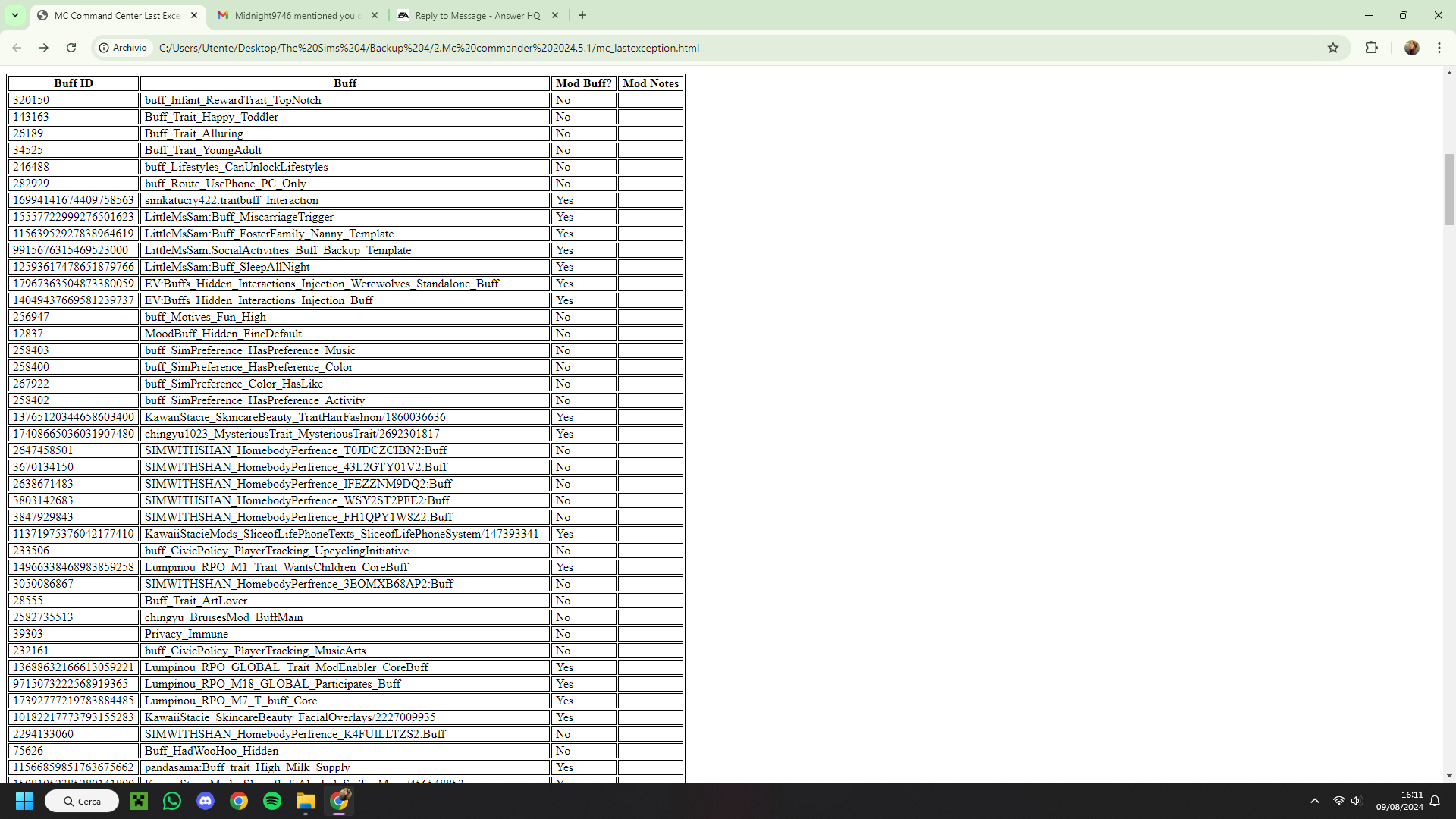 Re: BUG: Better Exceptions UI Exception Report can't find broken mod | EA Forums - 9353467